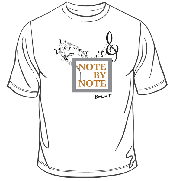 Booker T - Note By Note T-Shirt (White) – Dolger Artist Stores